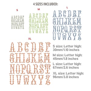 MACHINE EMBROIDERY DESIGN - Letter H, Vintage Letter Embroidery Design ...
