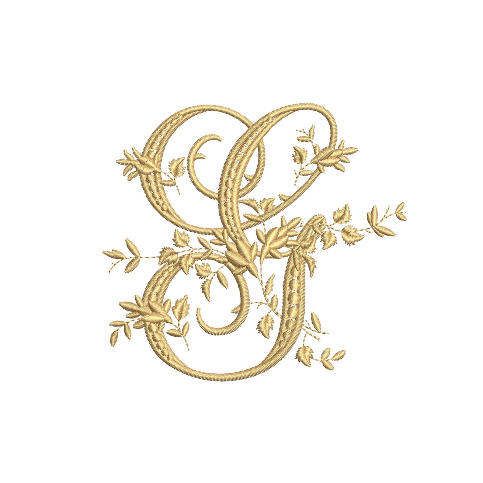 Machine Embroidery Design Capital Letter G From Digitized Victorian ...