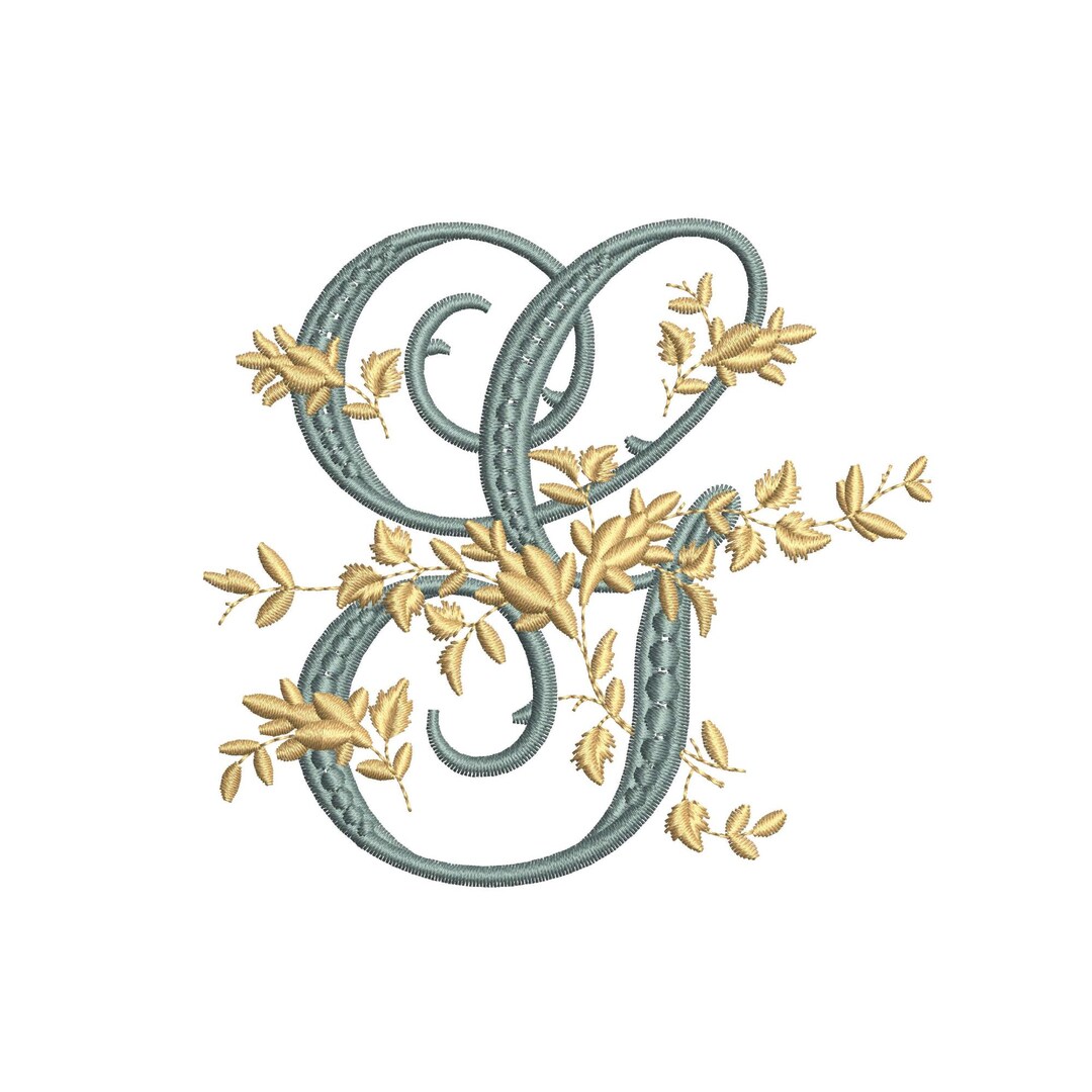 MACHINE EMBROIDERY DESIGN - Victorian Letter G Embroidery, Victorian ...