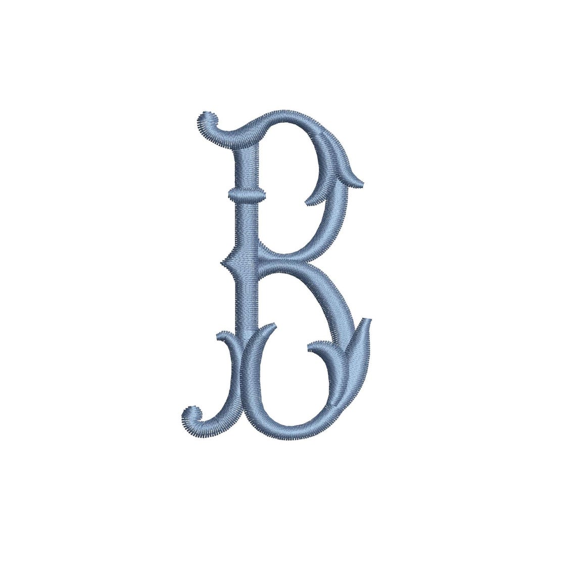 MACHINE EMBROIDERY DESIGN - Letter B, Vintage Letter Embroidery Design ...