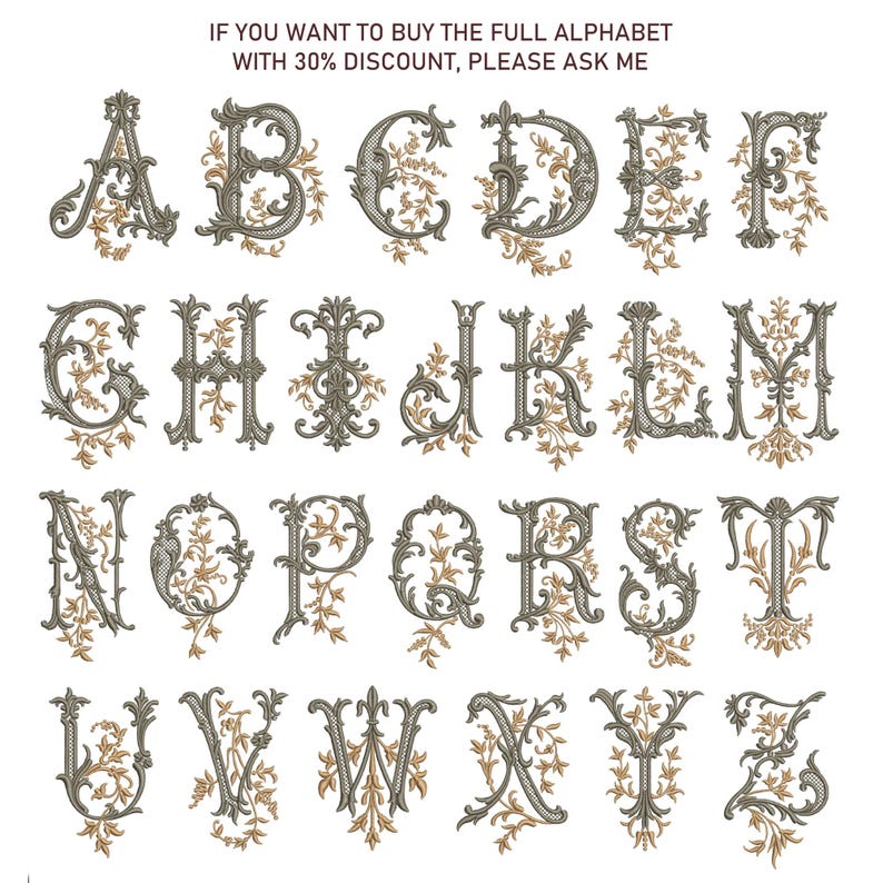 Machine Embroidery Design Capital Letter B From Digitized Antique ...