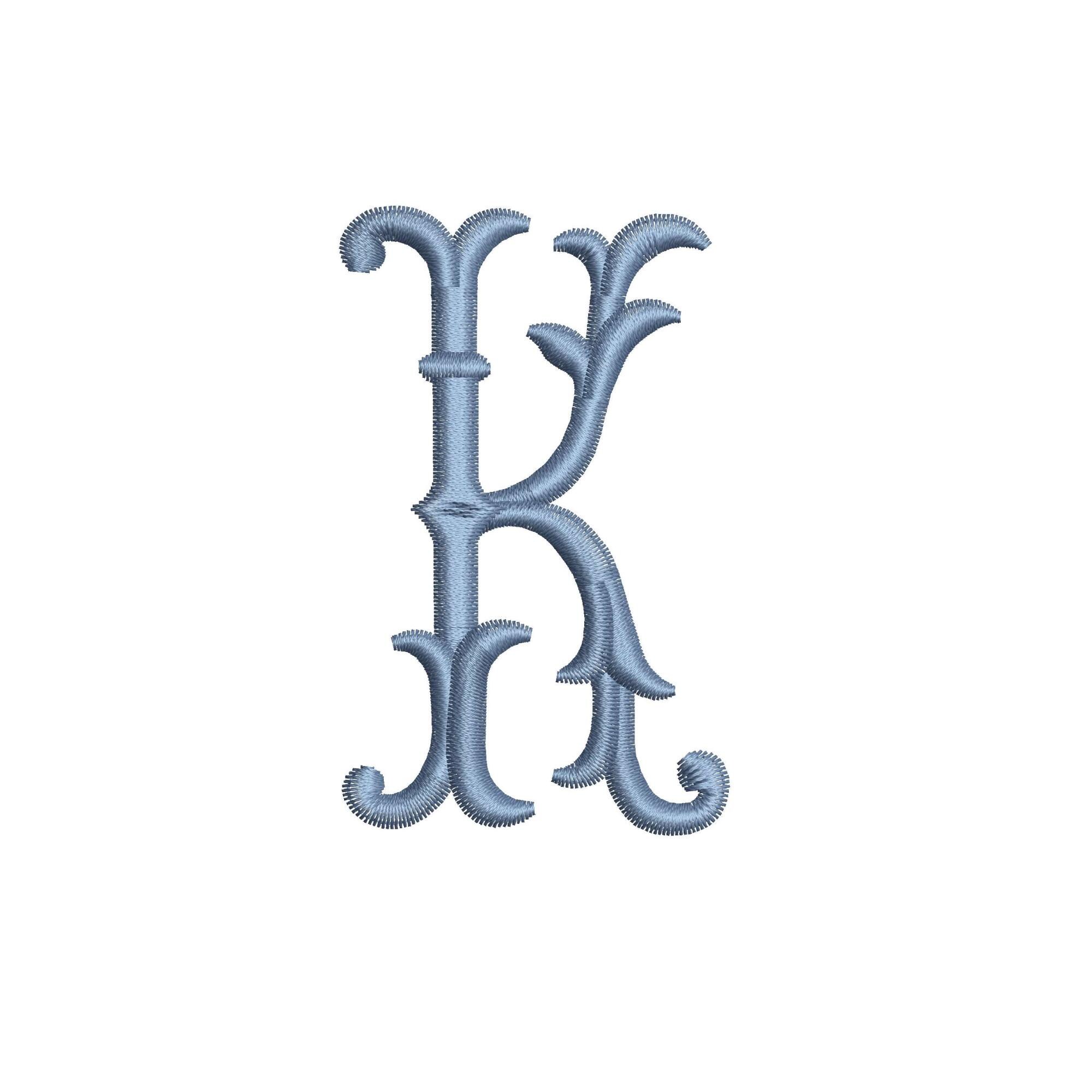 MACHINE EMBROIDERY DESIGN - Letter K, Vintage Letter Embroidery Design ...