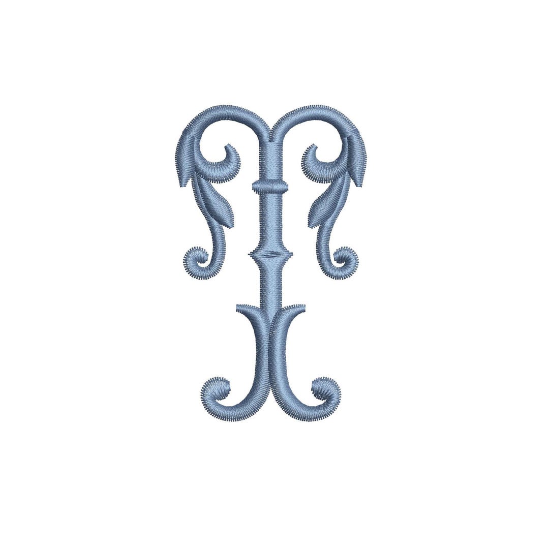 MACHINE EMBROIDERY DESIGN - Letter T, Vintage Letter Embroidery Design ...