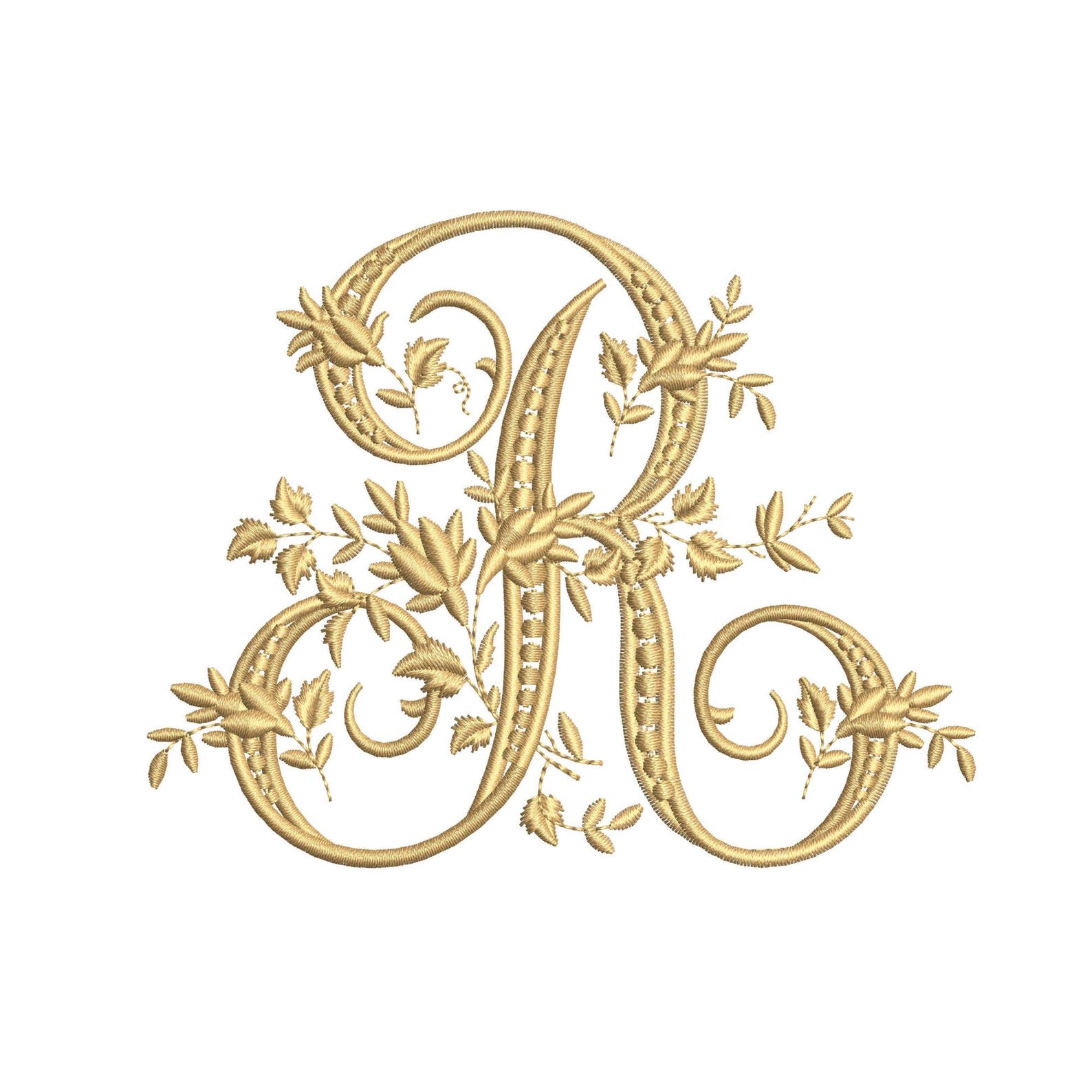 Machine Embroidery Design Capital Letter R From Digitized Victorian ...