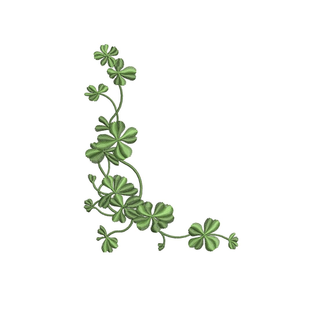 Machine Embroidery Design Irish Shamrock Corner for Napkins Digitized ...