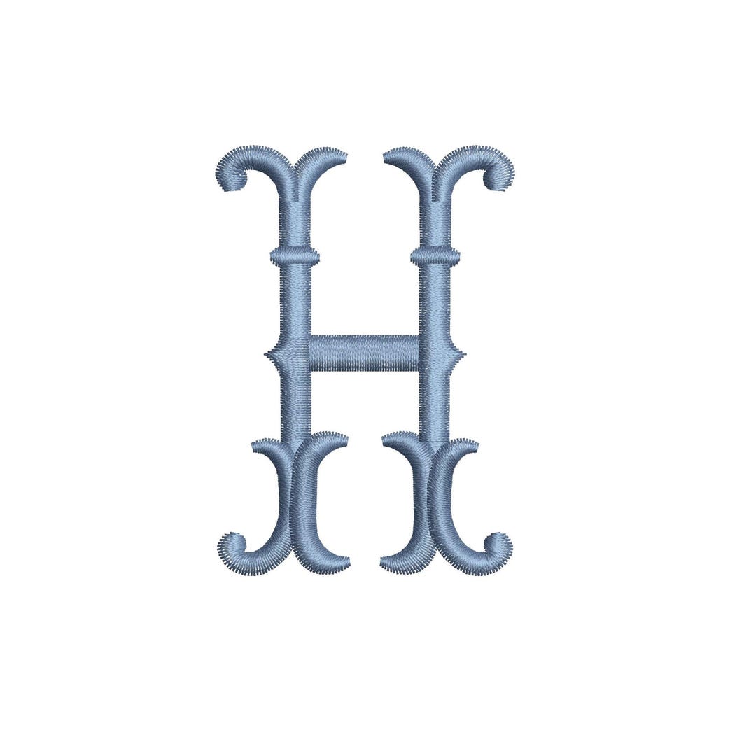 MACHINE EMBROIDERY DESIGN - Letter H, Vintage Letter Embroidery Design ...