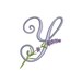 MACHINE EMBROIDERY DESIGN - Lavender Alphabet, Letter Y Embroidery ...