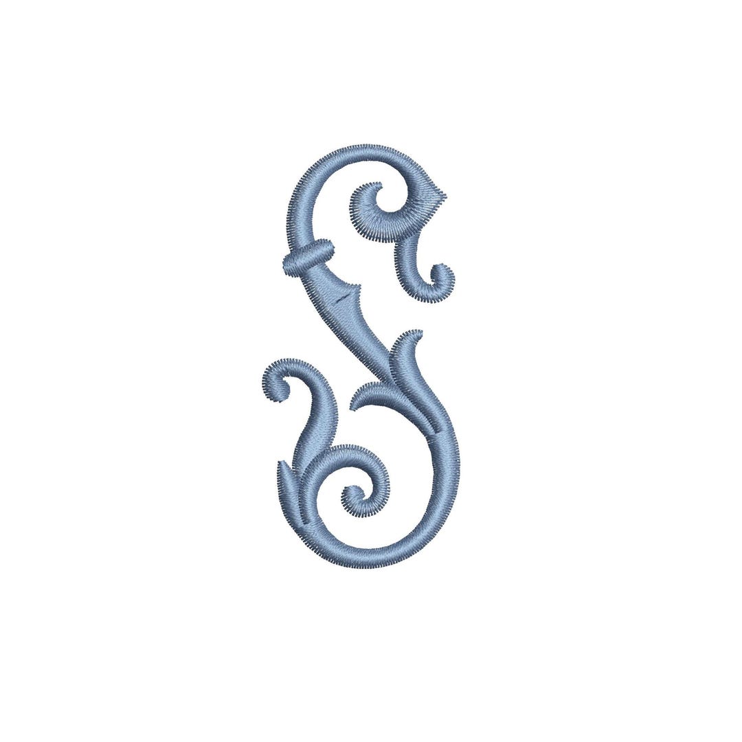 MACHINE EMBROIDERY DESIGN - Letter S, Vintage Letter Embroidery Design ...