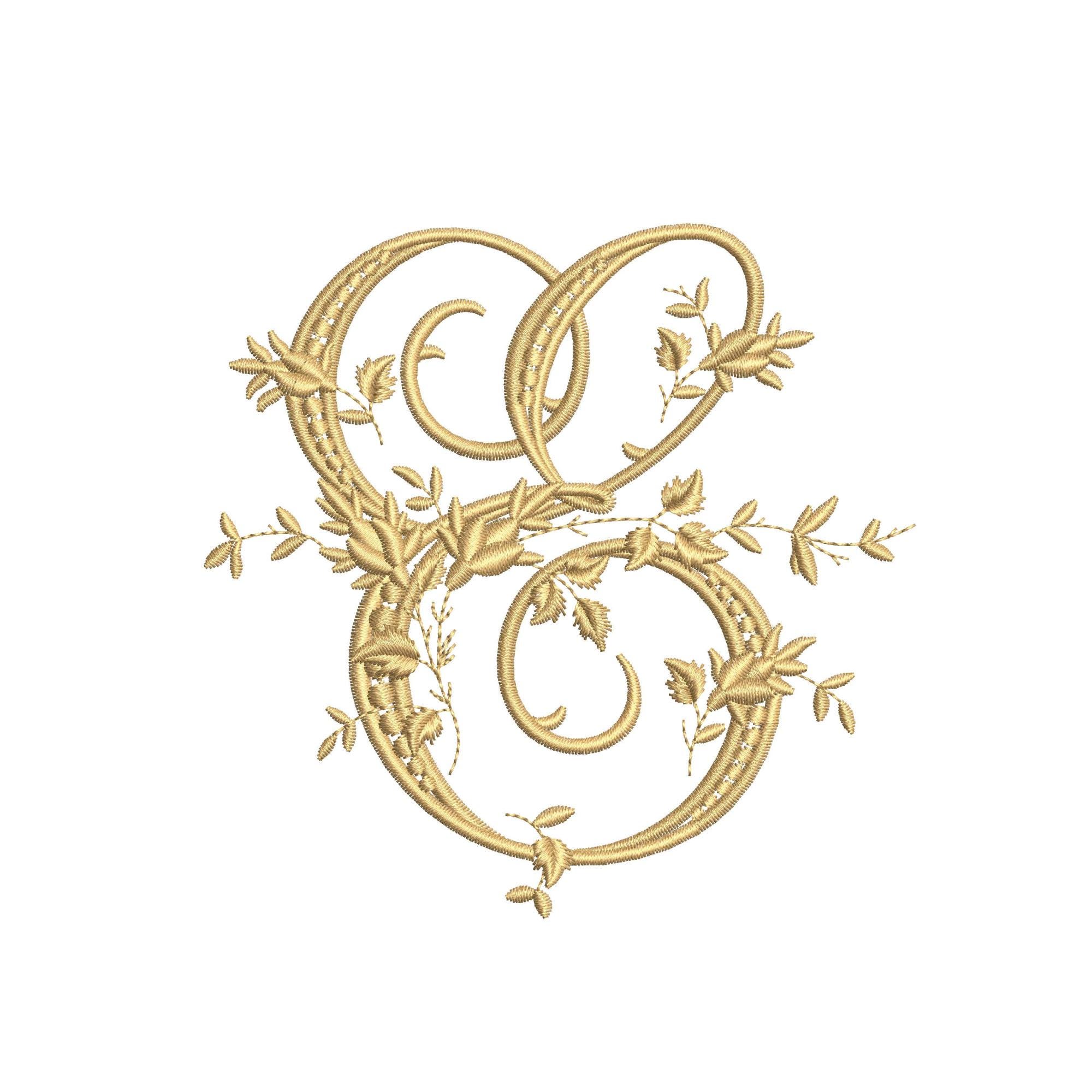Machine Embroidery Design Capital Letter E From Digitized Victorian ...