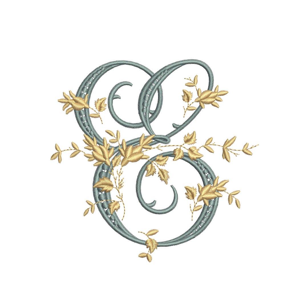 MACHINE EMBROIDERY DESIGN - Victorian Letter E Embroidery, Victorian ...