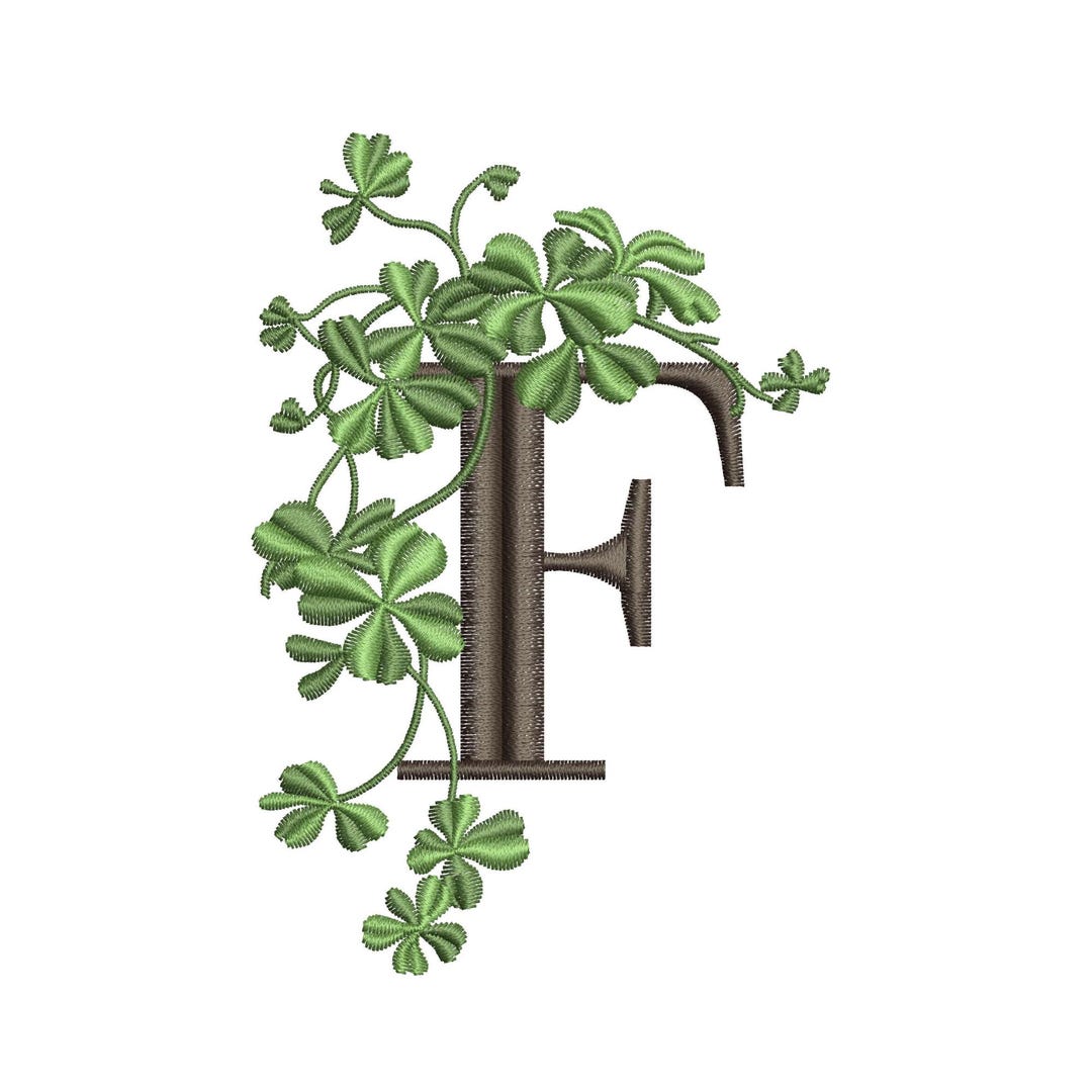Machine Embroidery Design Capital Letter F Digitized From Irish ...