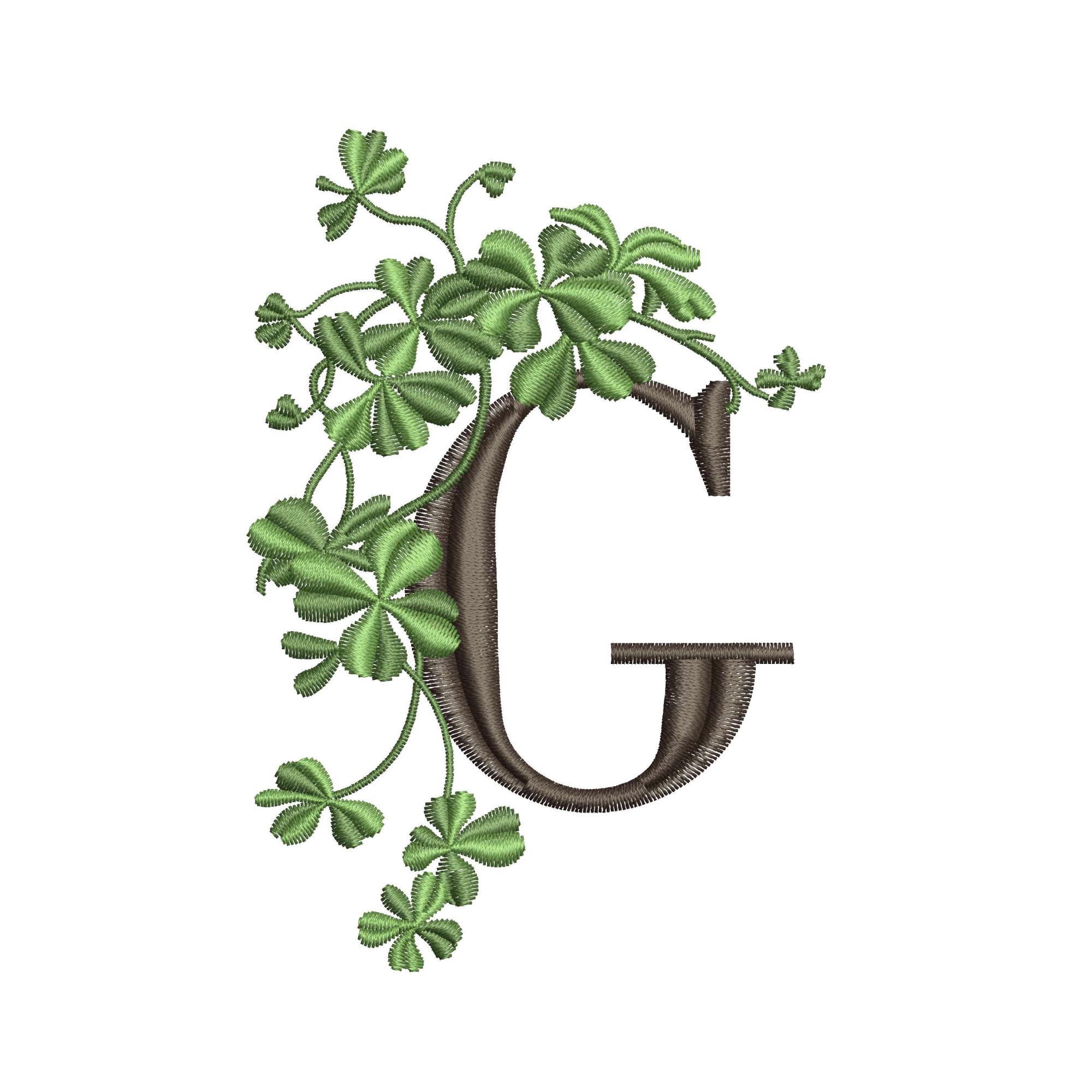 Machine Embroidery Design Capital Letter G Digitized From Irish ...