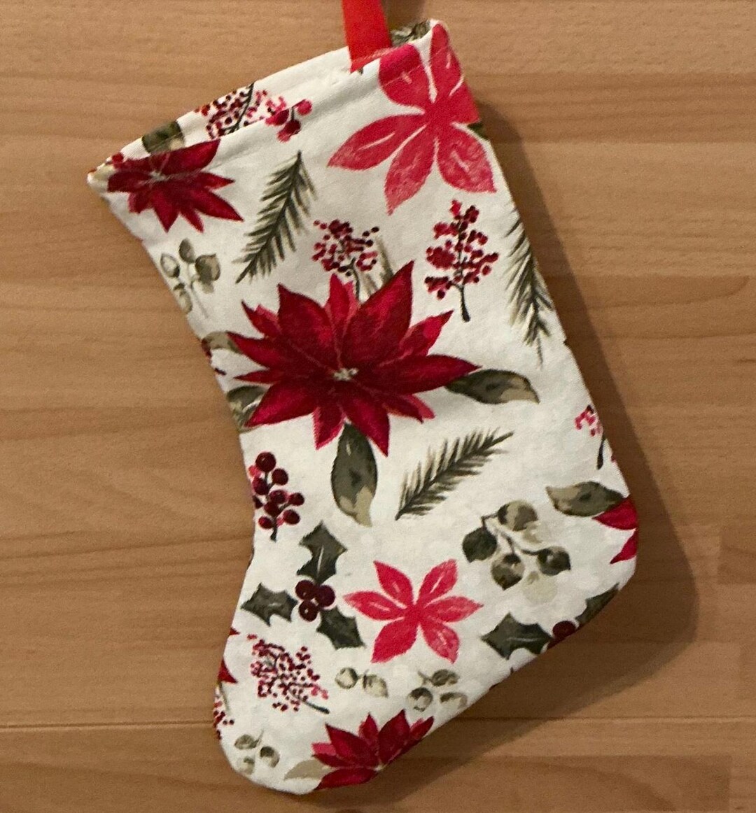 Santa Boot With Lining and Hanging Loop, Advent Boot, Christmas Boot ...