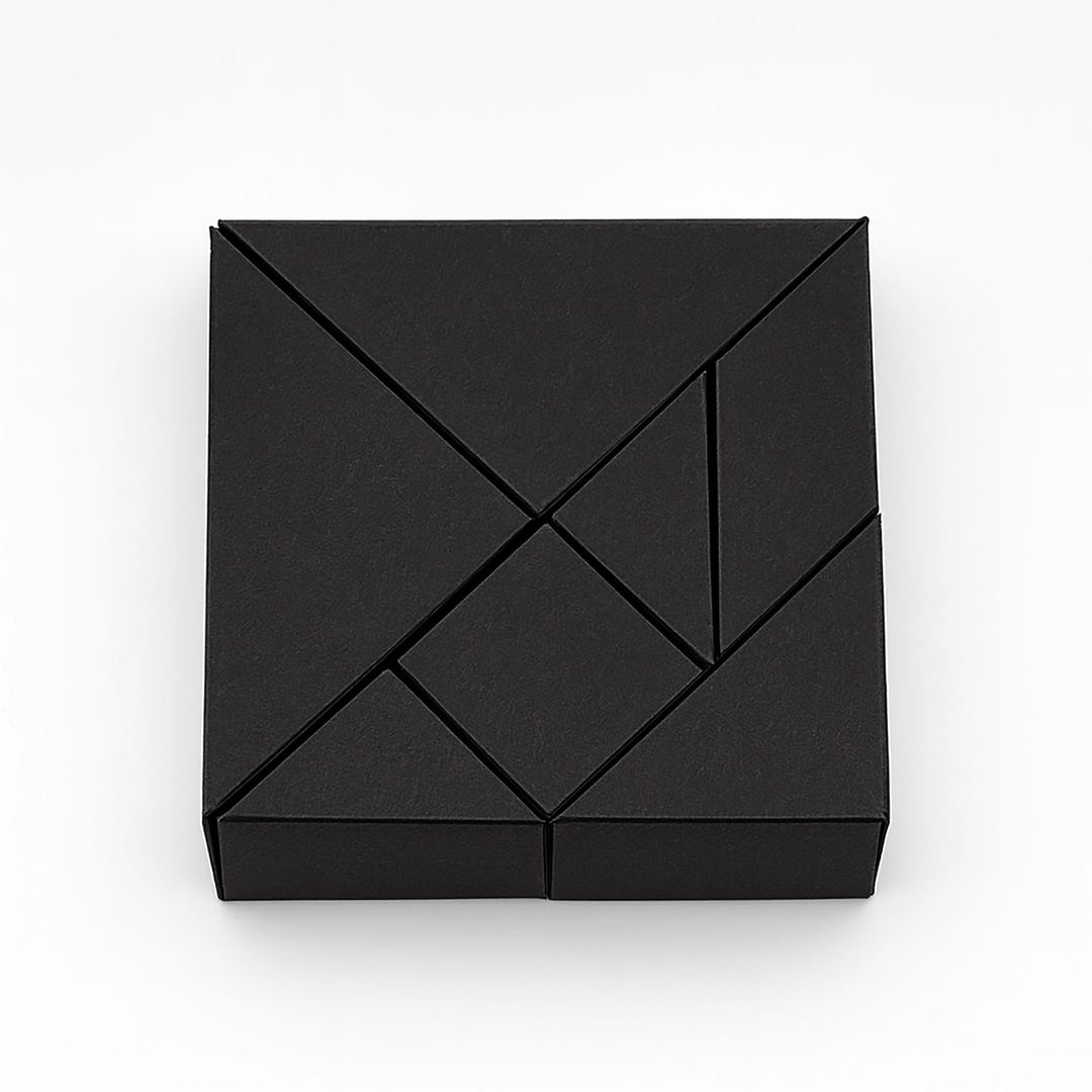 Tangram 3D Paper Craft | Printable Puzzle Template Pdf | 7 Geometric ...