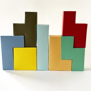 3D Tetris Block Paper Craft Kit - DIY Polygon Desk Decor, Gaming Room ...