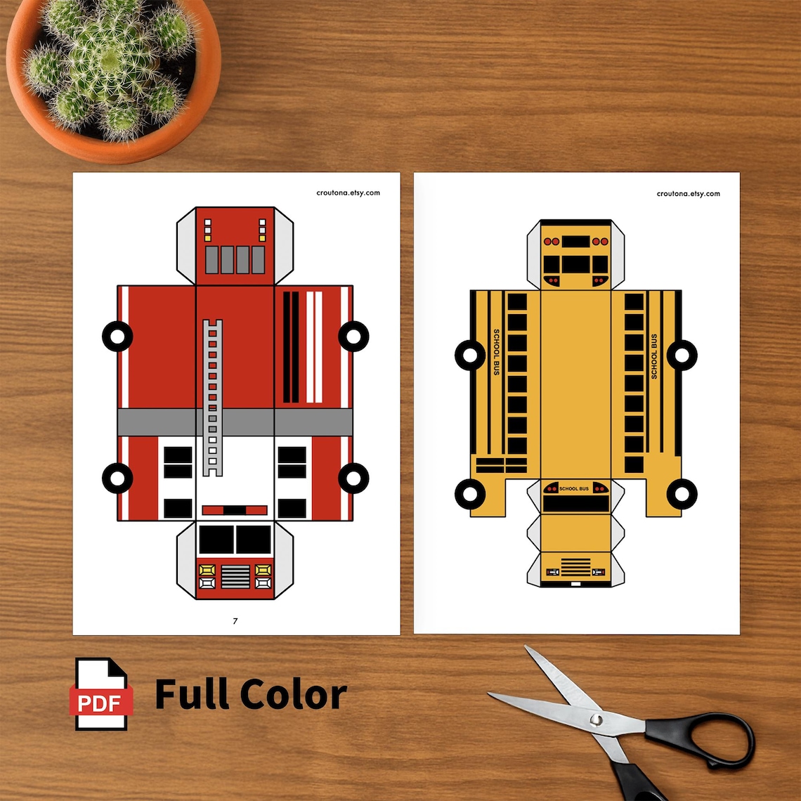 Nesting Cars Paper Craft Kit | Printable DIY 3D Vehicles for Kids ...
