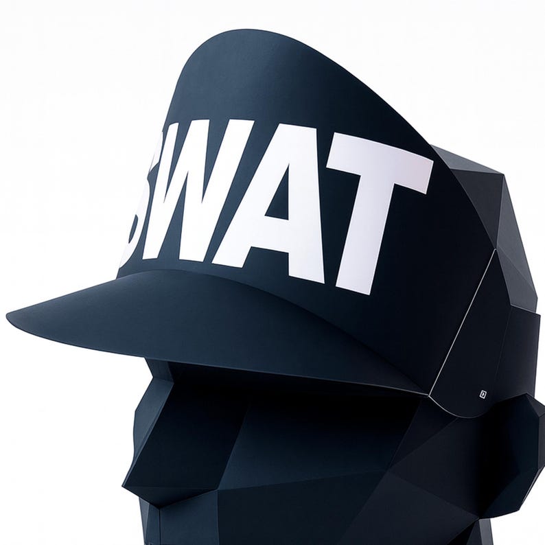 FBI NYPD SWAT Printable Police Visor Hats | Easy 10 Minute Paper Hats ...