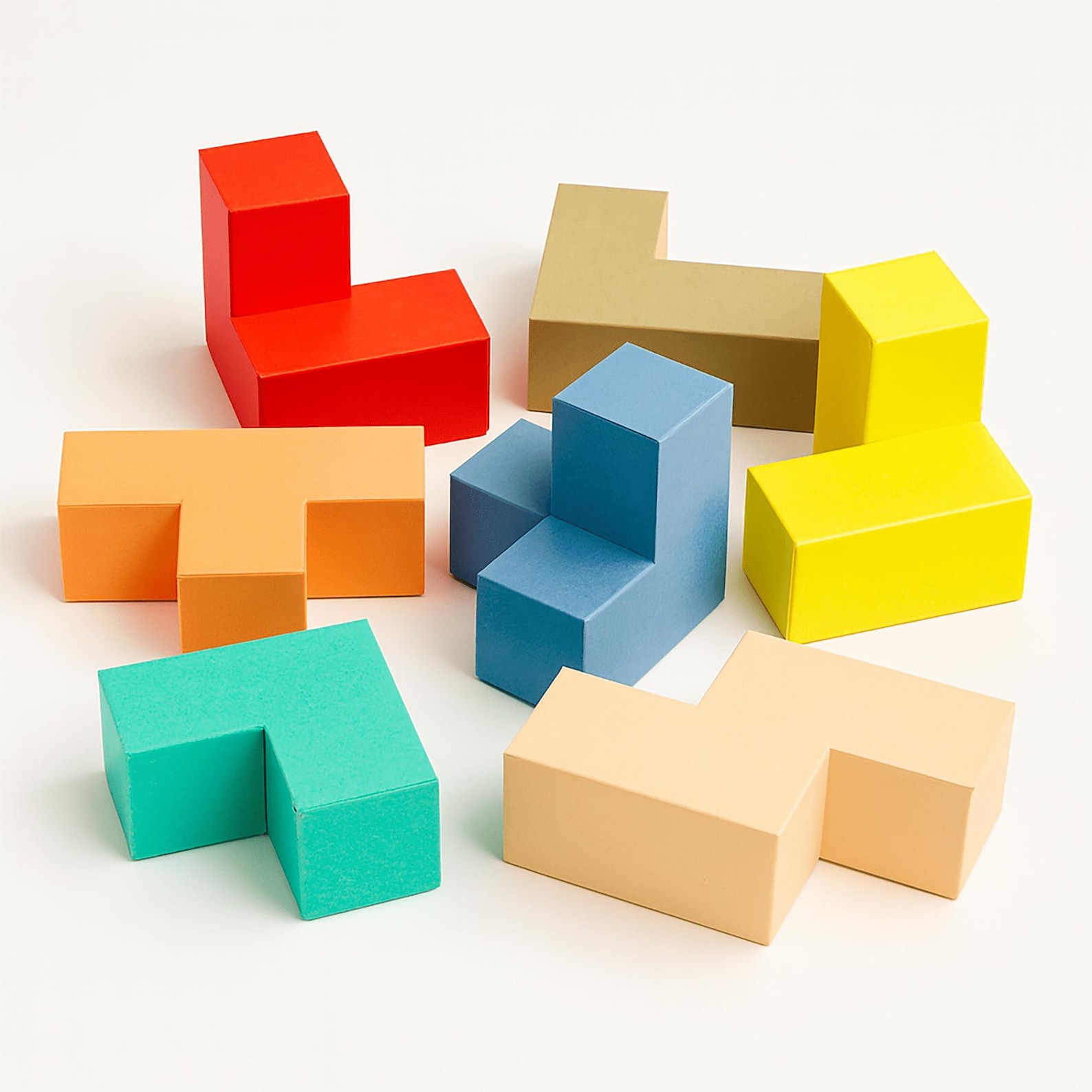 7-piece Polycube Puzzle Template | DIY Paper Craft Kit (PDF Download ...
