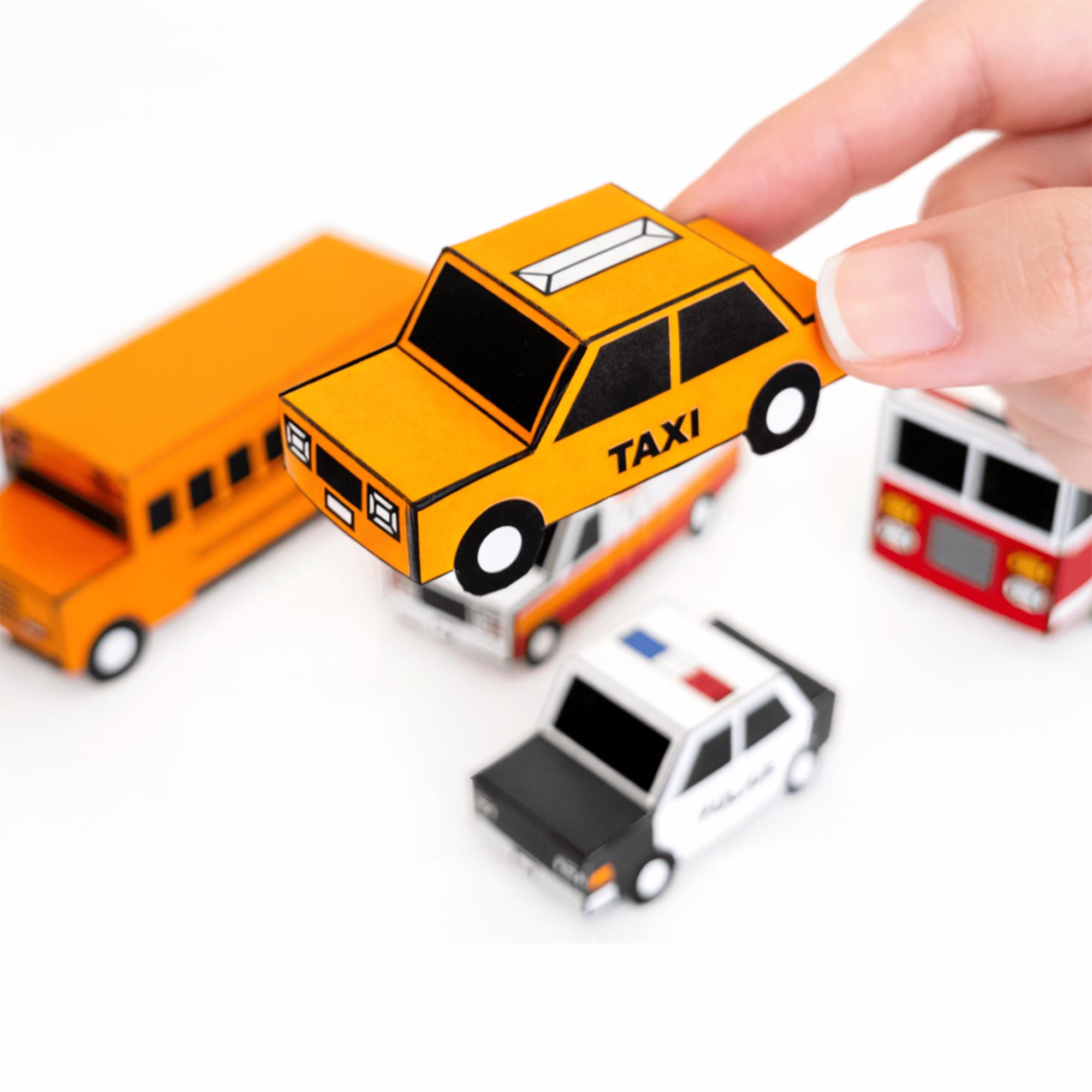 Nesting Cars Paper Craft Kit | Printable DIY 3D Vehicles for Kids ...