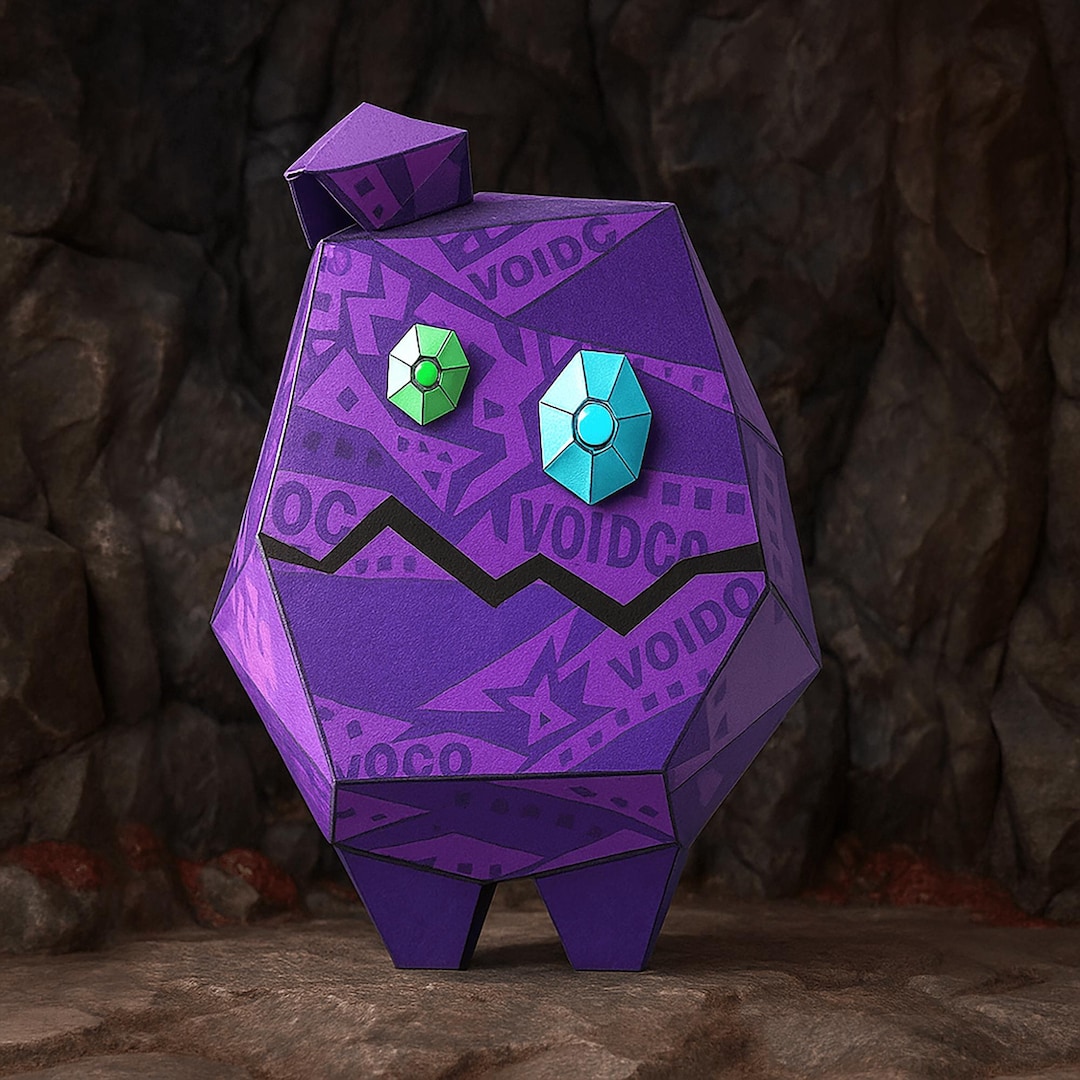 Donkey Kong Bananza Inspired | Odd Rock 3D Paper Craft | DIY Polygon Desk Buddy – Shoulder Clip ...