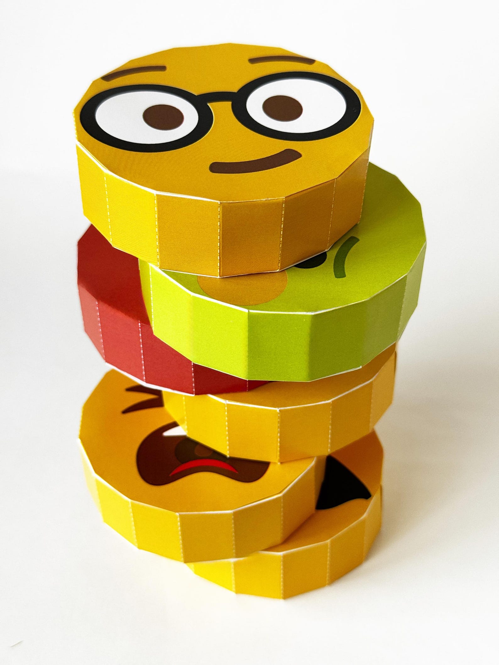 Emoji Papercraft Models, DIY Polygon Desk Decoration, Printable ...