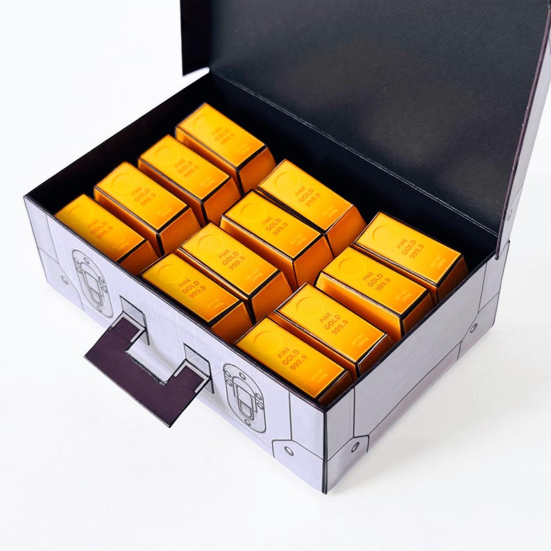 Printable Gold Bar Trunk Papercraft | DIY Billionaire’s Treasure Chest ...