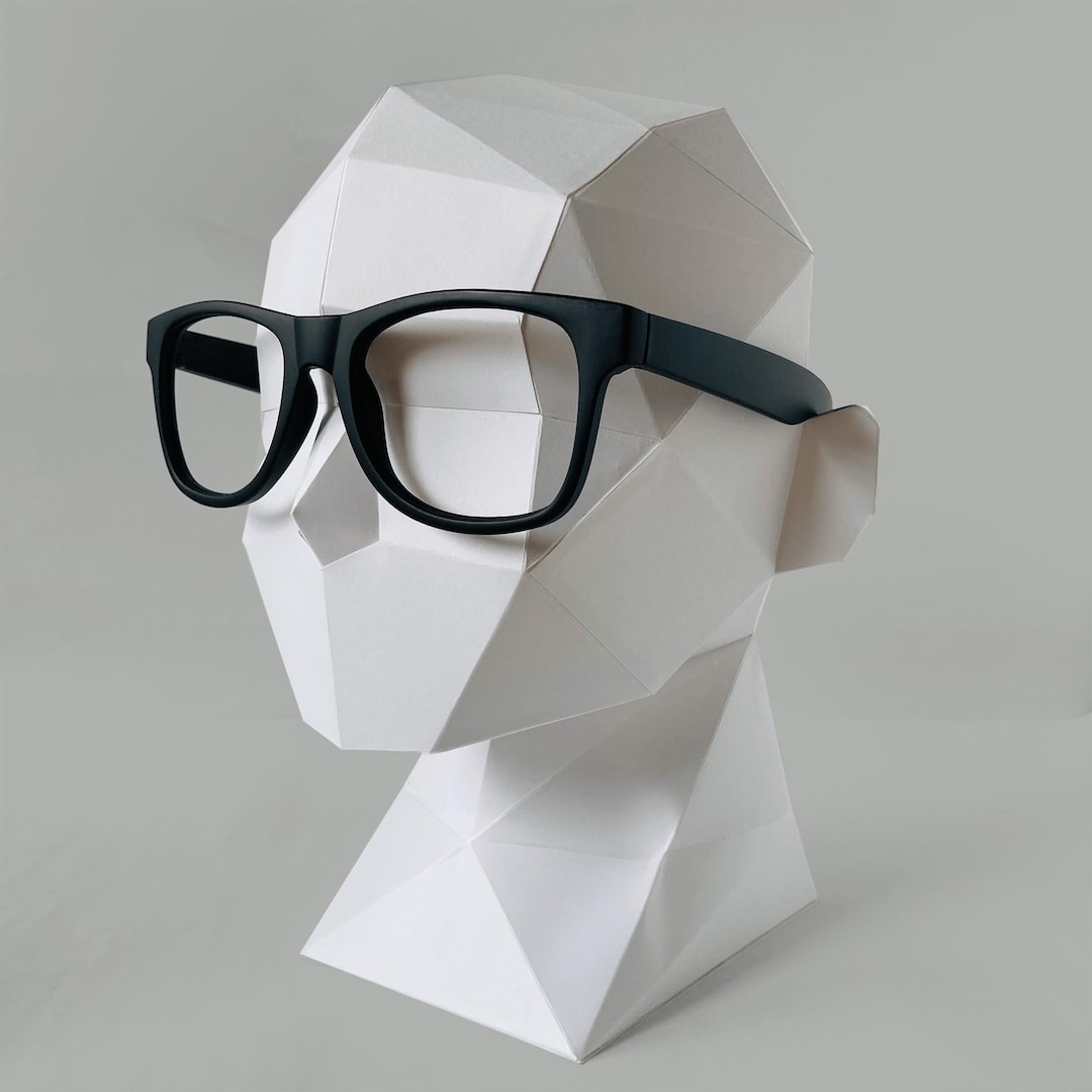Printable Kids Mannequin Head - Low-poly Display Stand (PDF Template ...