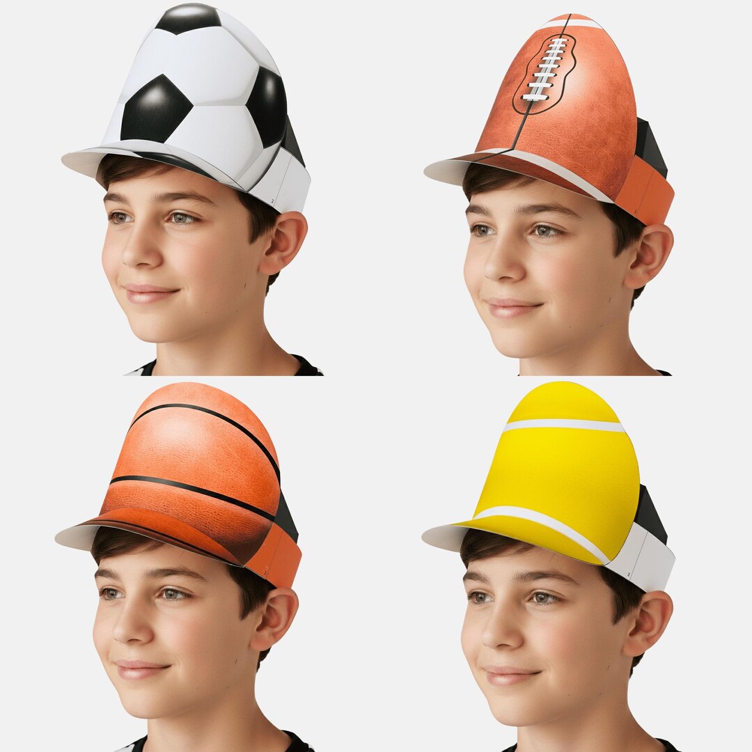 Sports Ball Visors | Printable Game Day Fan Gear (PDF) - Etsy