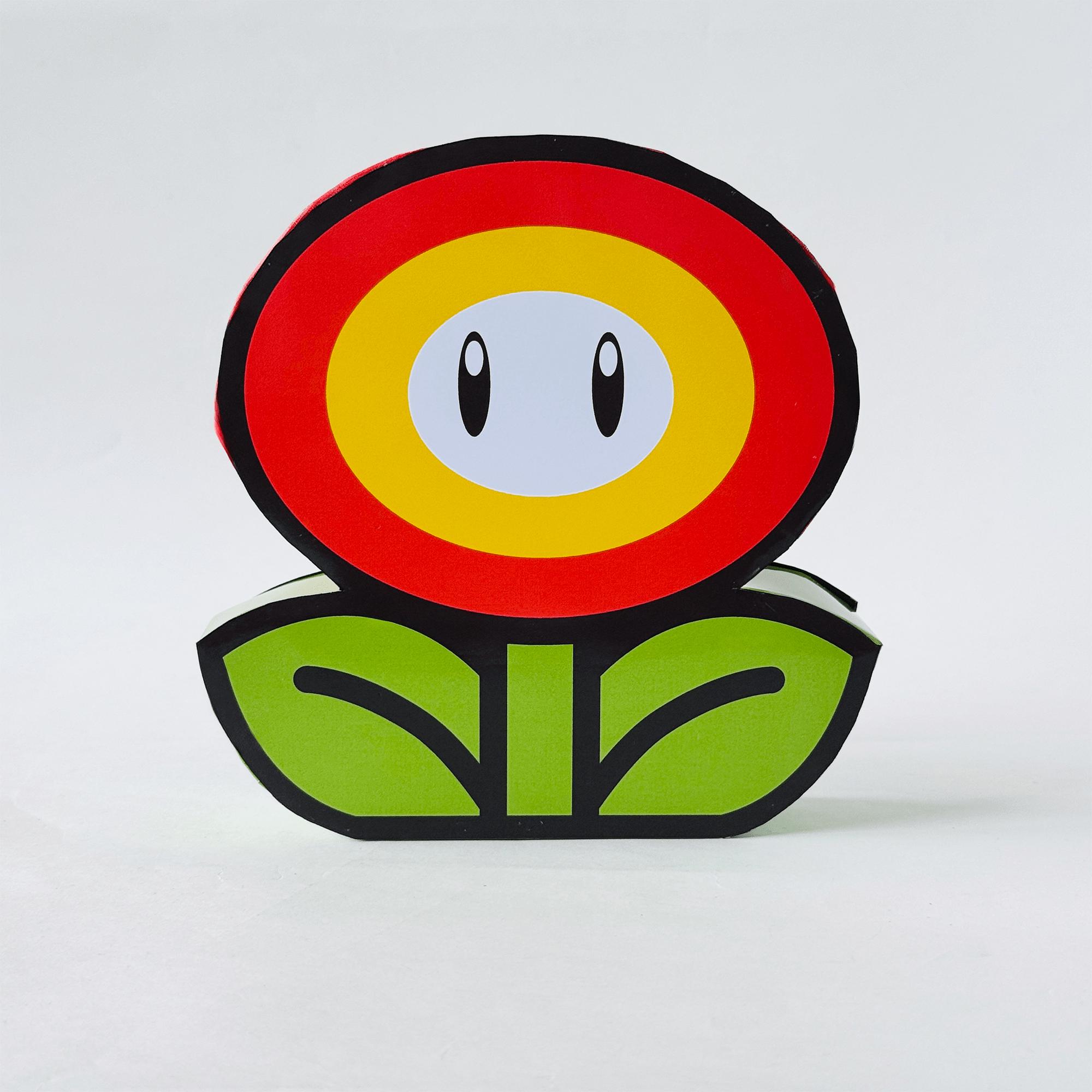 Fire Flower Papercraft – Printable 3D Mario Power-up Template – DIY ...