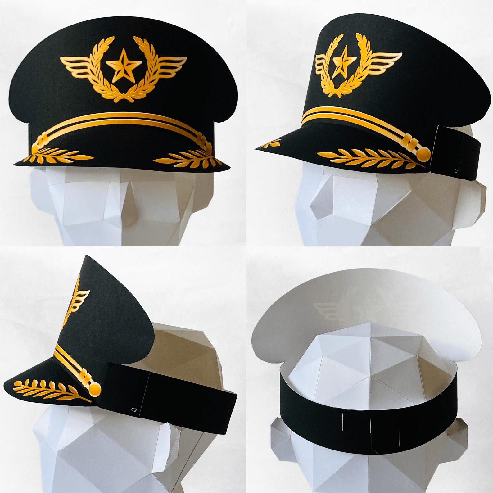 Printable Paper Police, Firefighter, Pilot Hats | Pretend Play (PDF ...
