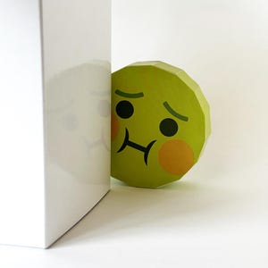 Emoji Papercraft Models, DIY Polygon Desk Decoration, Printable ...