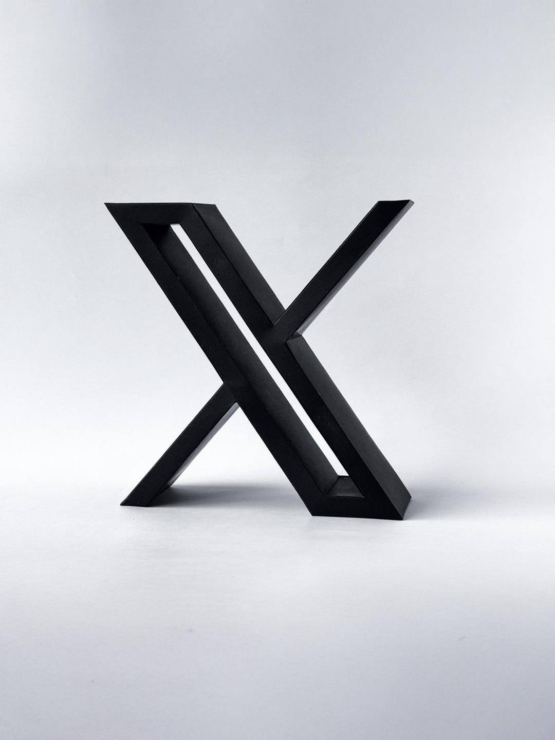 3D X Logo Papercraft Model, Twitter Polygon Desk Decor, DIY Paper Craft ...