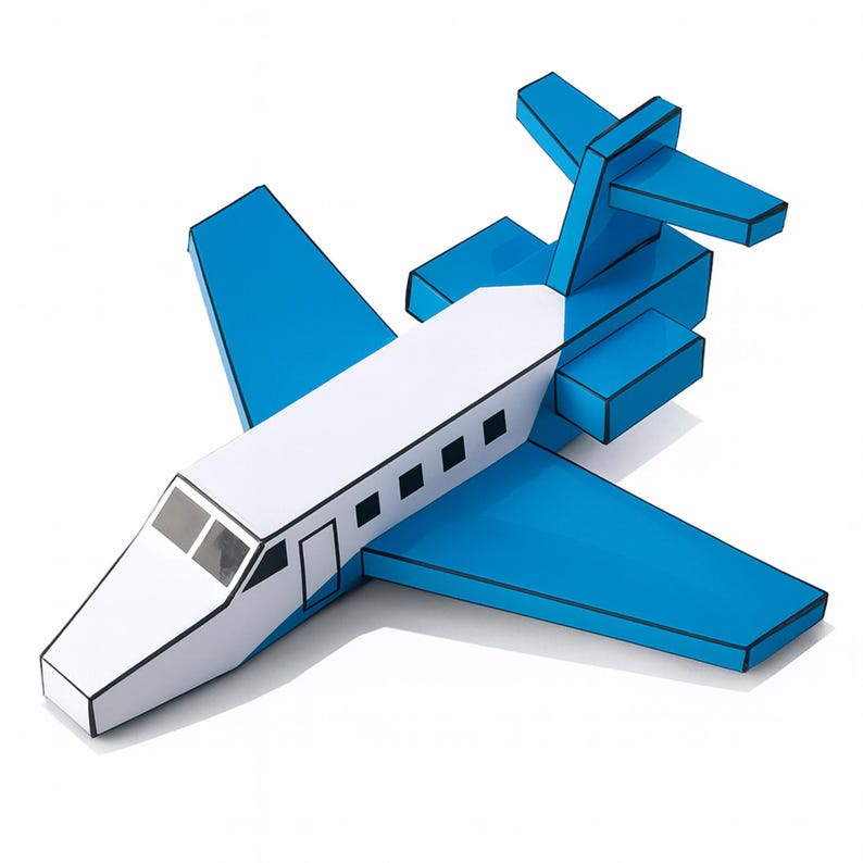 Private Jet Papercraft Set | Kids Craft Activity (printable PDF) - Etsy