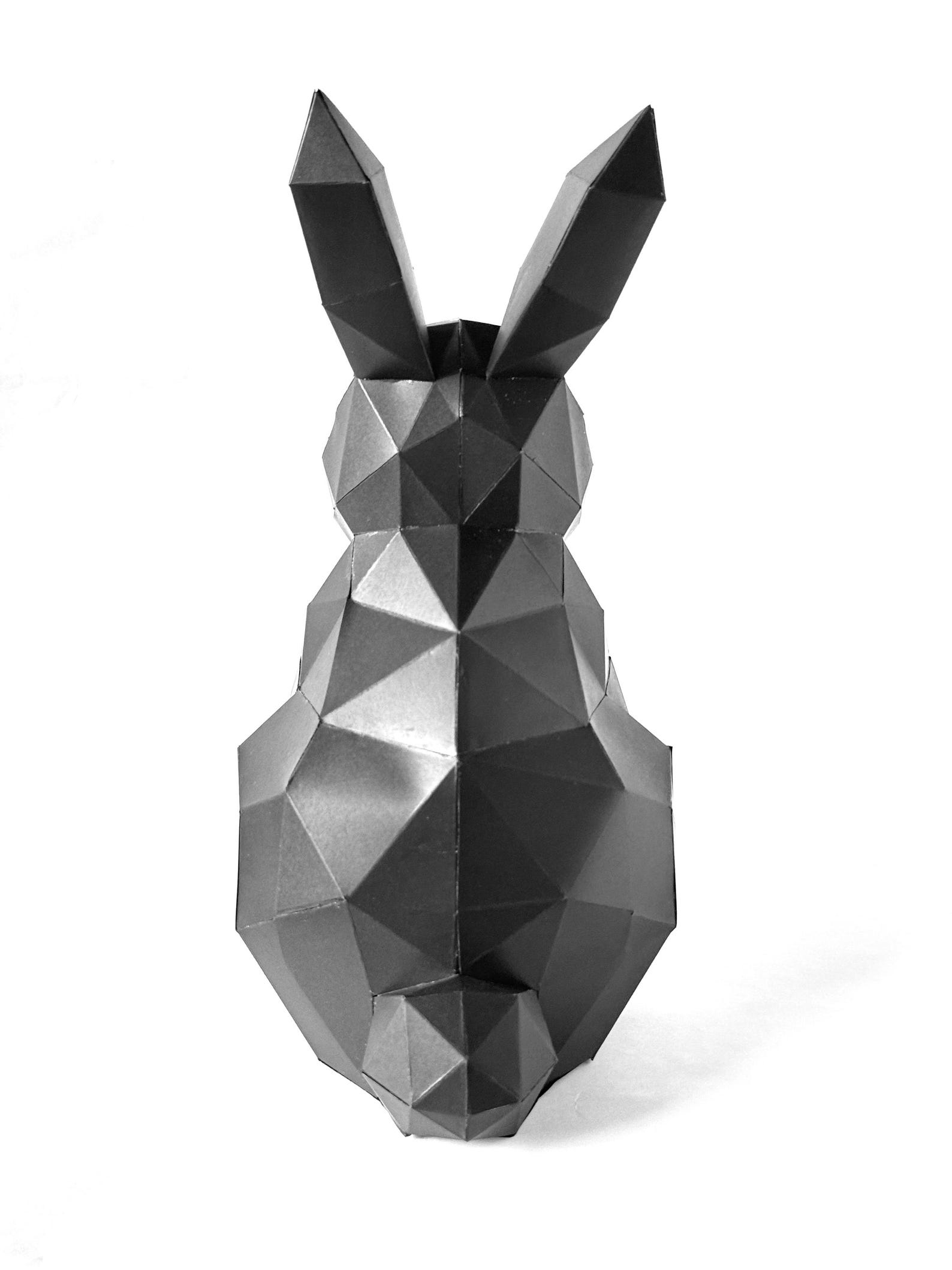 Geometric Bunny Paper Craft DIY Template - Polygonal Animal Sculpture ...