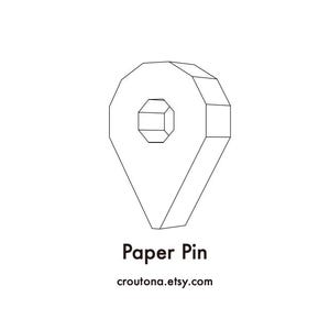 3D Map Pin Paper Craft | Location Marker DIY Model | Geometric Desktop ...