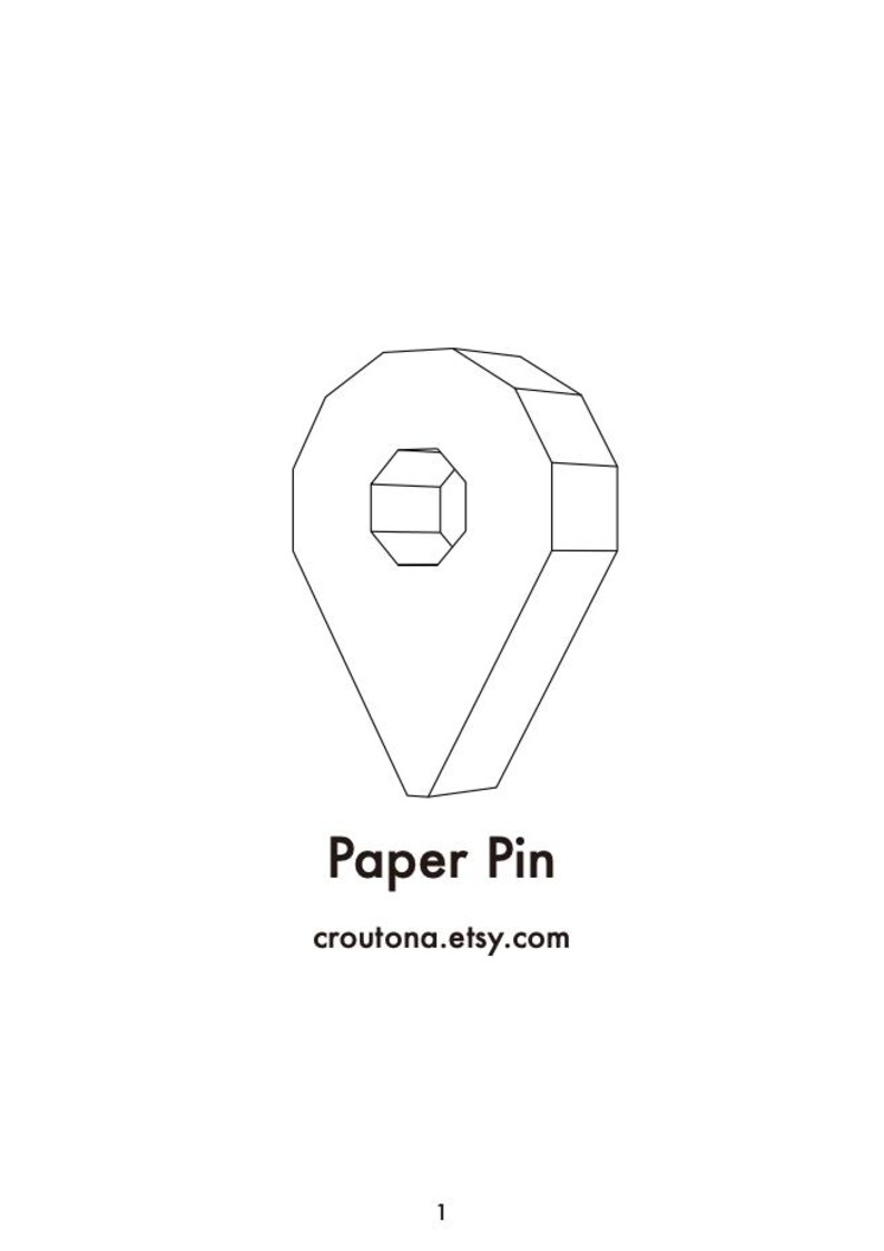 3D Map Pin Paper Craft | Location Marker DIY Model | Geometric Desktop ...