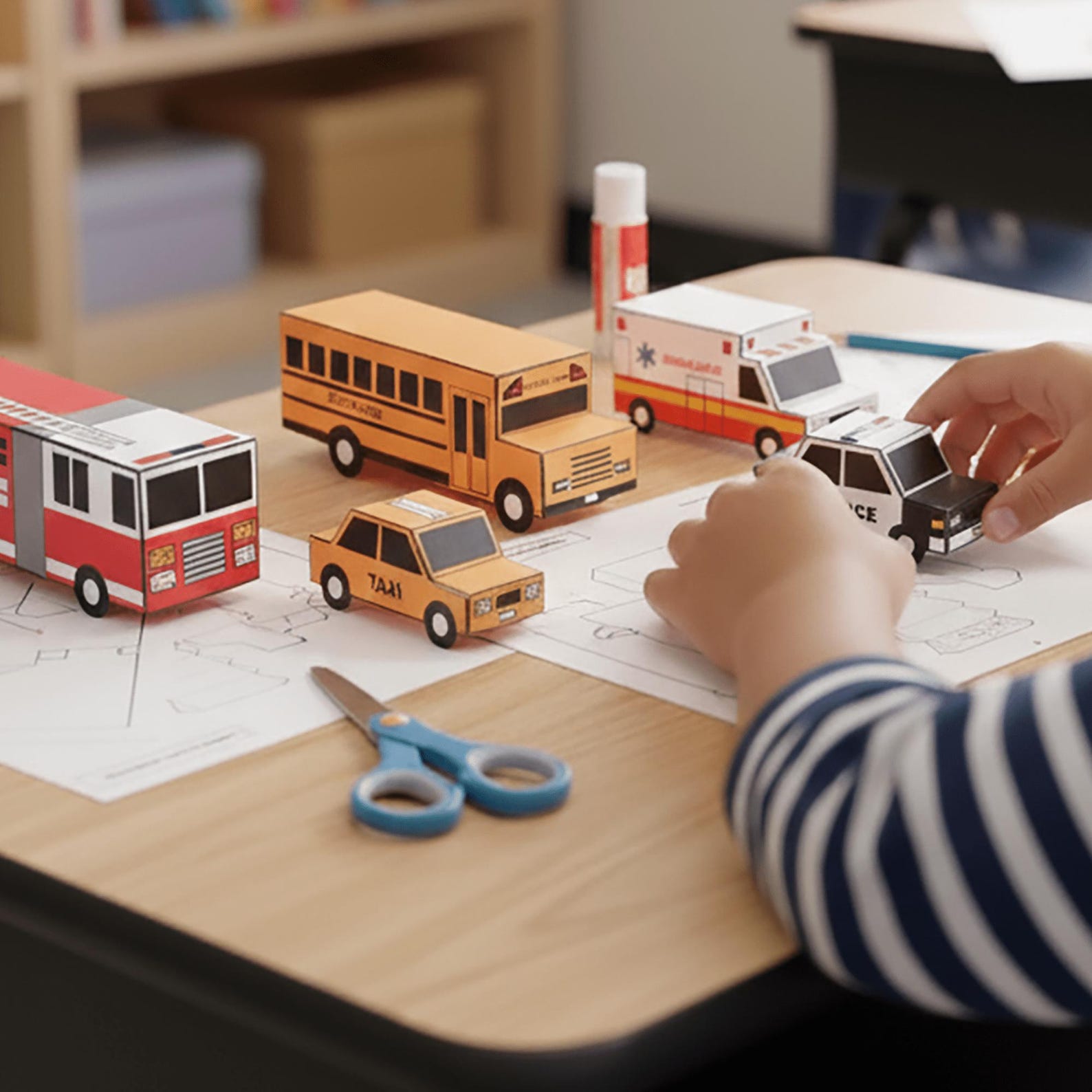 Nesting Cars Paper Craft Kit | Printable DIY 3D Vehicles for Kids ...