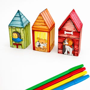 Printable Gingerbread Houses Paper Craft Kit – 3D Candy Village for ...