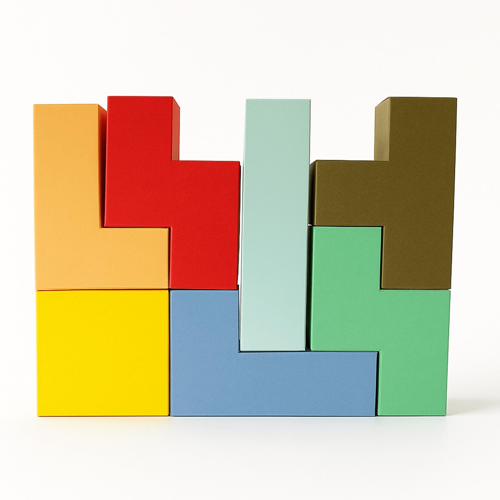3D Tetris Block Paper Craft Kit – DIY Geometric Desk Decor (PDF Pattern ...