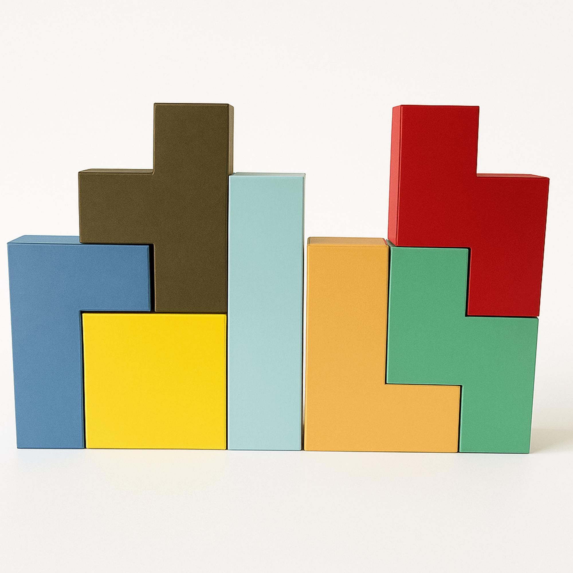 3D Tetris Block Paper Craft Kit – DIY Geometric Desk Decor (PDF Pattern ...