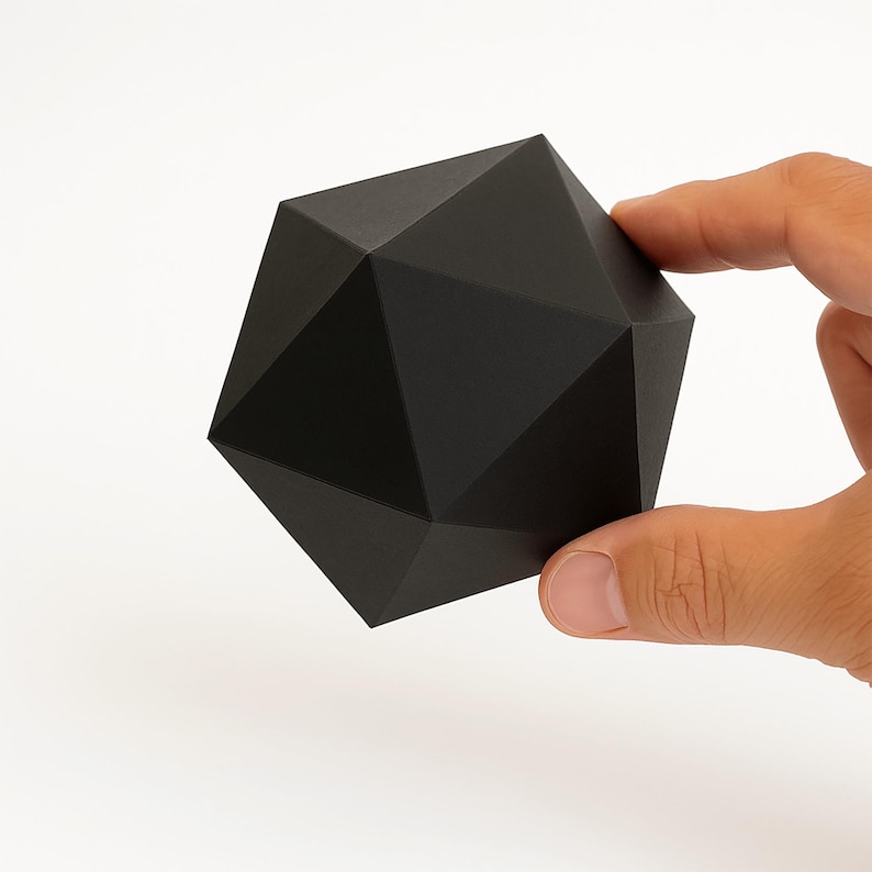 Platonic Solids 3D Papercraft Kit – Regular Polyhedron Origami Decor (5 ...