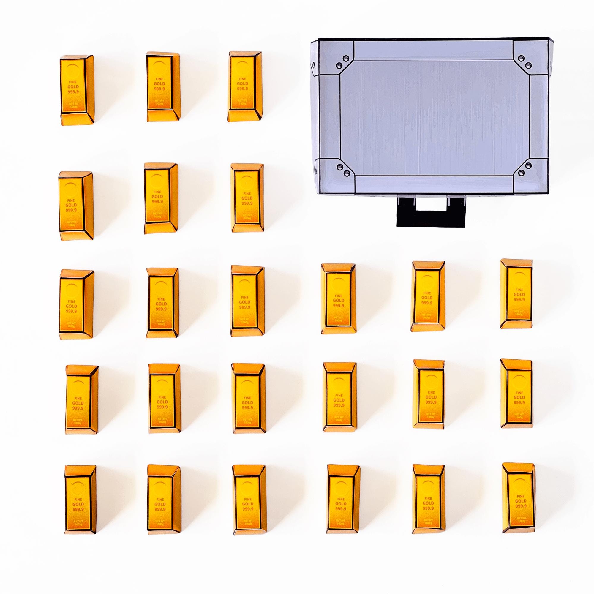 Printable Gold Bar Trunk Papercraft | DIY Billionaire’s Treasure Chest ...
