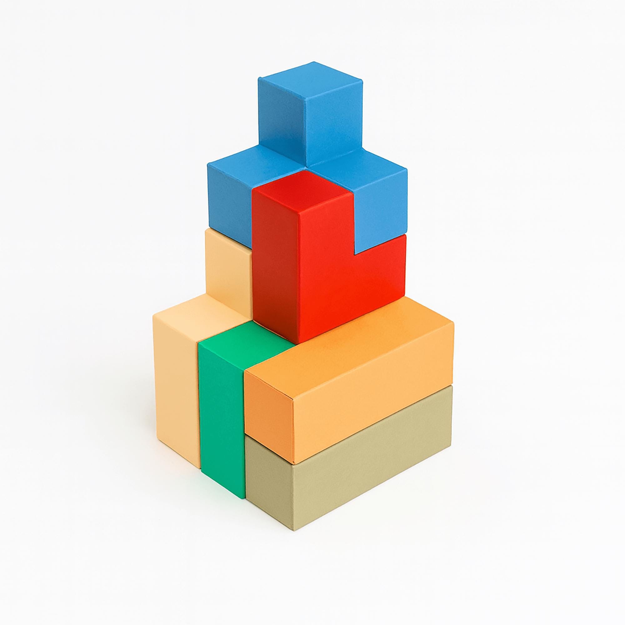 7-piece Polycube Puzzle Template | DIY Paper Craft Kit (PDF Download ...