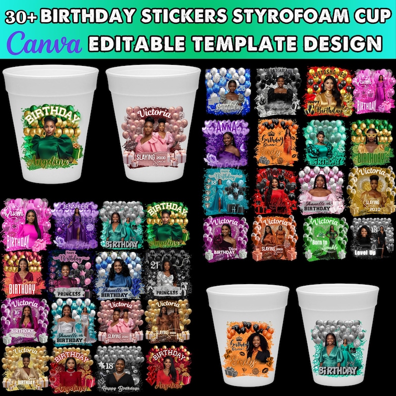 Personalized Stickers for Cups - Etsy