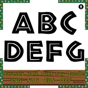 Jurassic Font Svg, Jurasic Park Svg, Jurasic World Svg, Tyrannosaurus ...