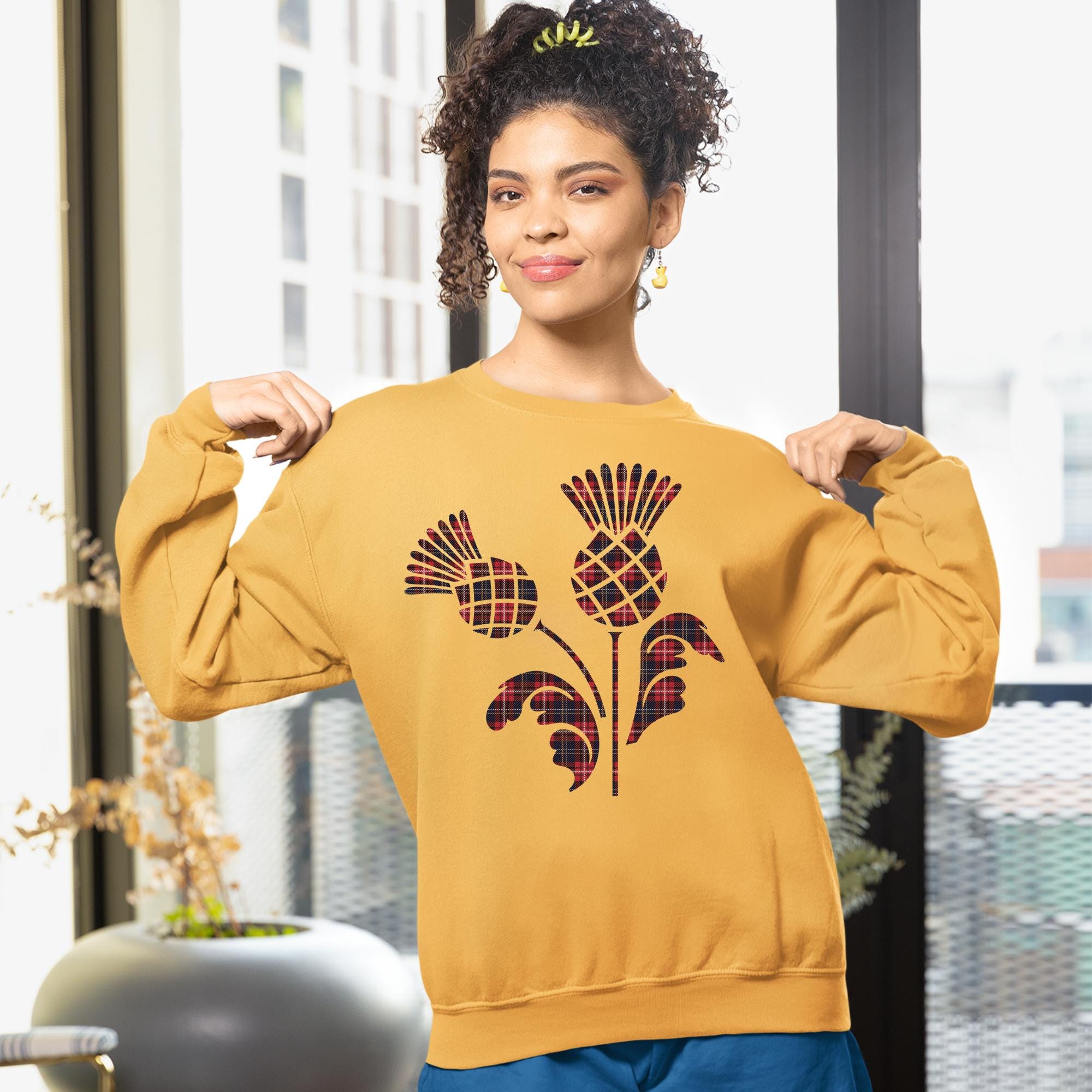 Scottish Thistle Tartan Svg Png Bundle, Thistle Digital Art, Scottish Thistle Personalized Split ...