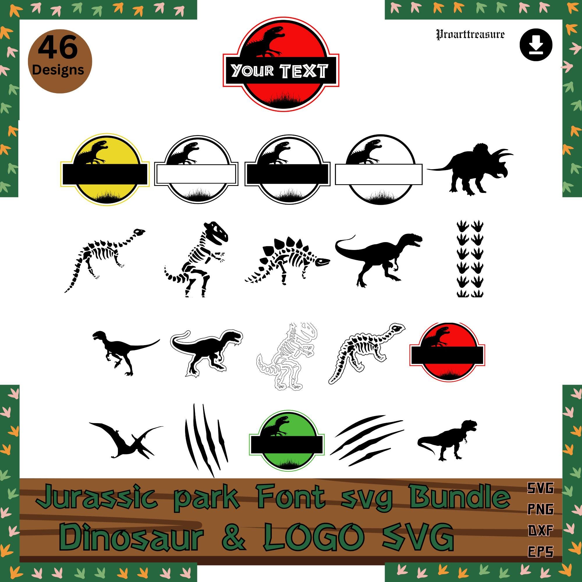 Jurassic Font Svg, Jurasic Park Svg, Jurasic World Svg, Tyrannosaurus ...
