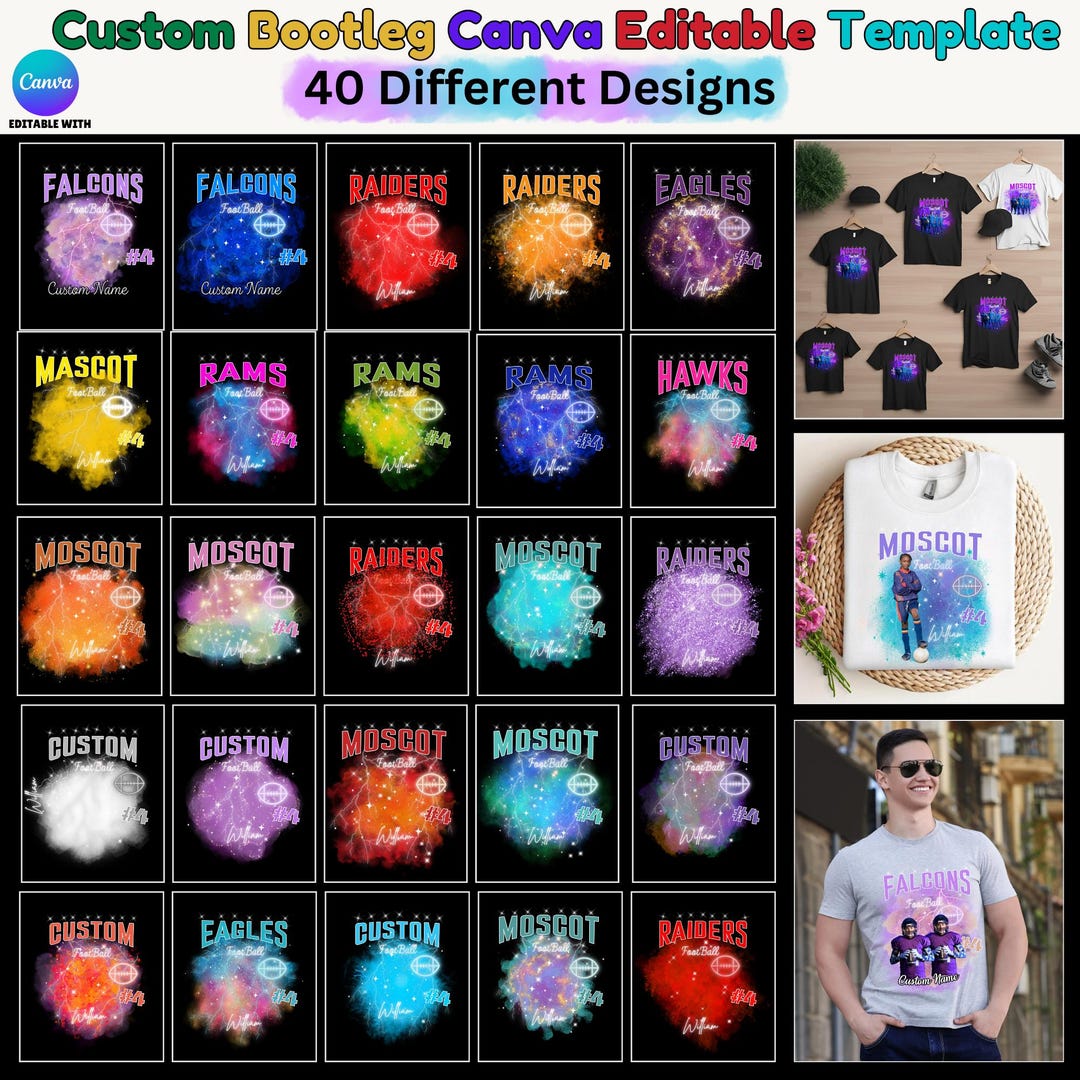 40 Custom Bootleg Canva Editable Template, Bootleg Canva Template ...