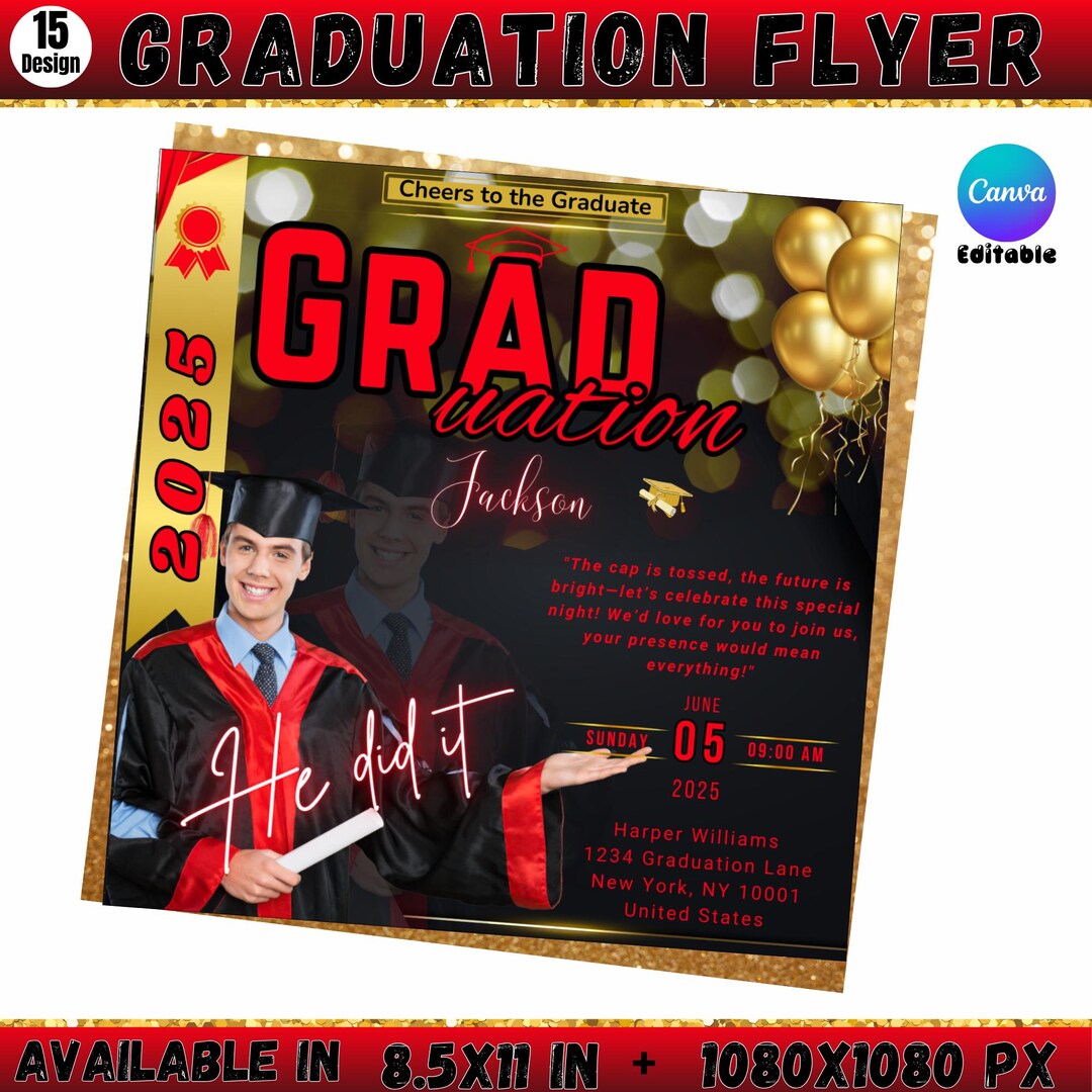 Graduate Flyer,15 Graduation Party Flyer, Graduation Invitation ...