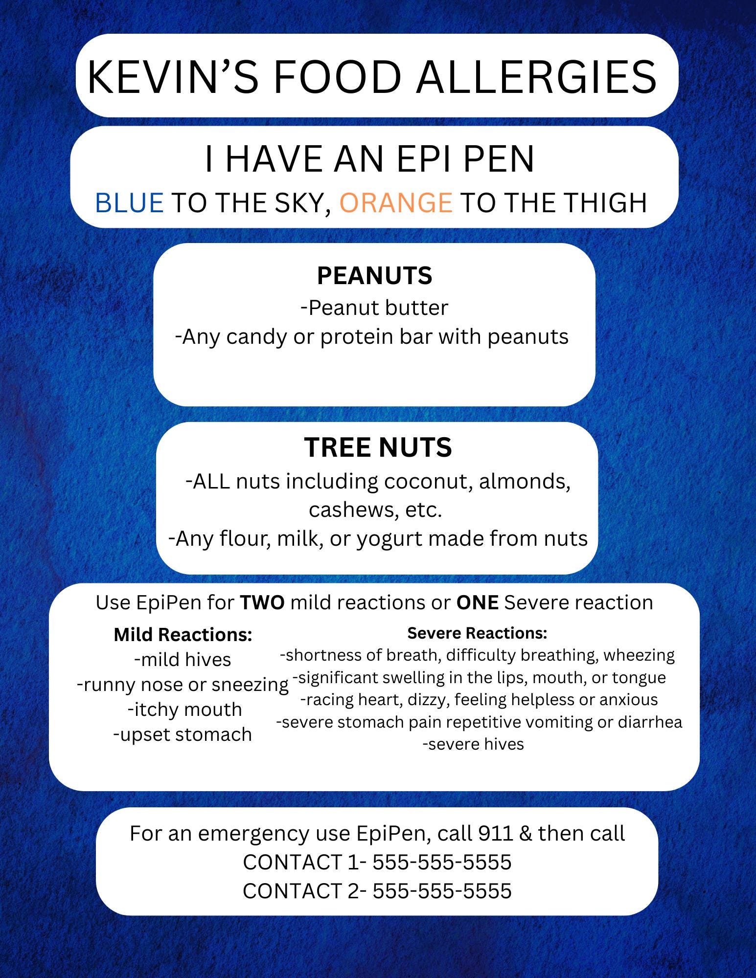 Food Allergy Information Guide-digital - Etsy